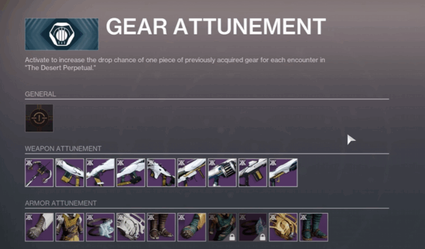 Desert Perpetual Gear Attunement - Destiny 2 | Sherpas of Destiny